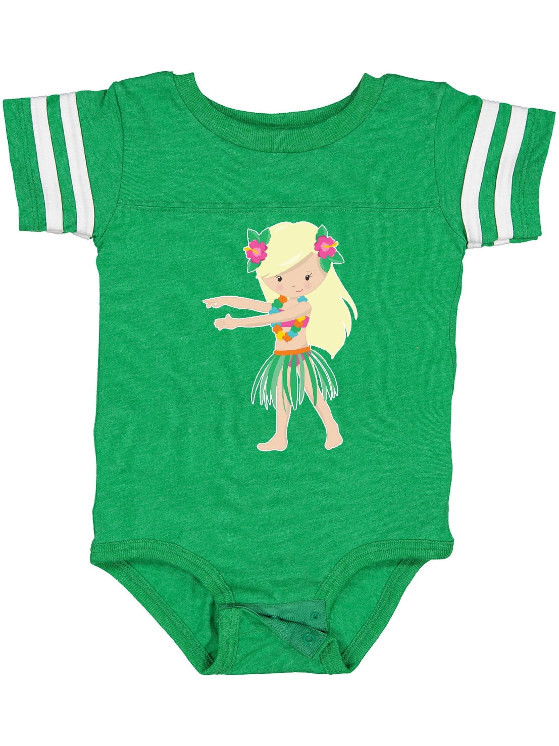 Inktastic Blonde Hula Girl Girls Baby Bodysuit - Walmart.com