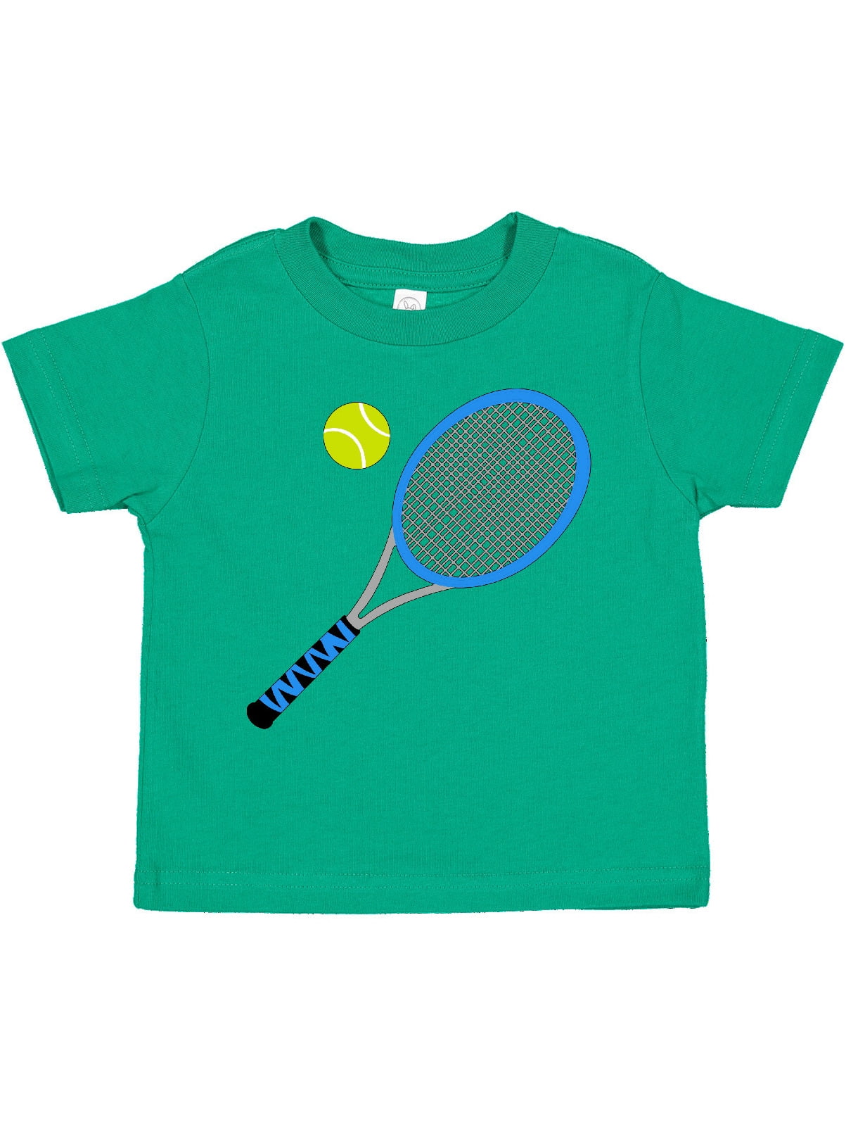 Inktastic Blue Tennis Racket and Ball Boys or Girls Toddler T-Shirt ...