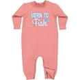Inktastic Born to Fish Go Fishing Baby Fleece Romper - Walmart.com