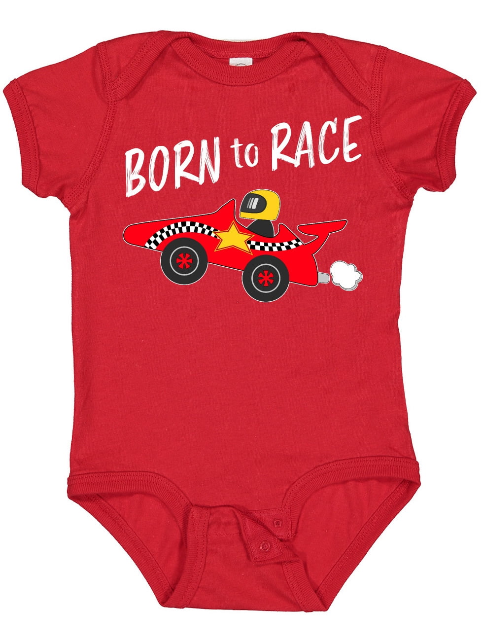 Inktastic Born to Race Red Race Car Boys or Girls Baby Bodysuit ...