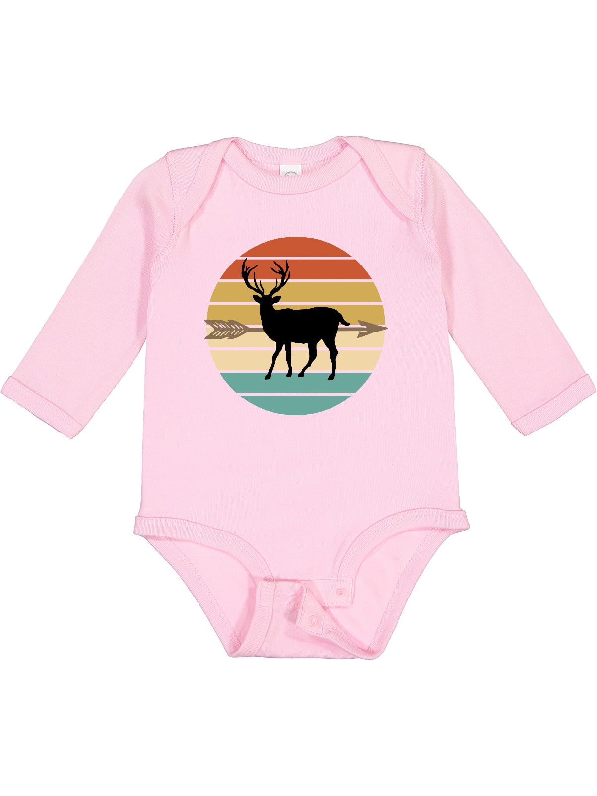 Inktastic Bowhunting Archery Deer Retro Sunset Boys or Girls Long ...