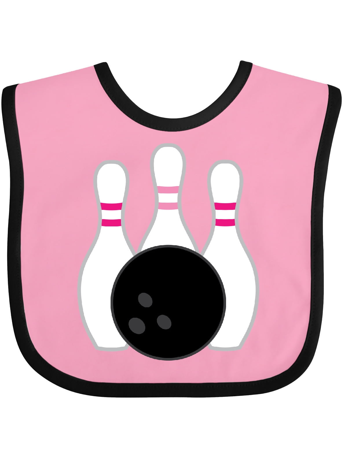 Inktastic Bowling Pins (pink) Girls Baby Bib - Walmart.com
