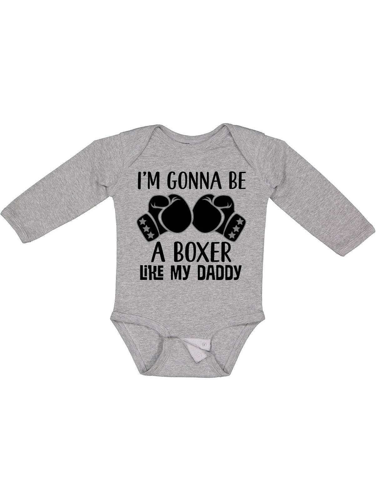 Inktastic Boxer Like Daddy Boxing Boys or Girls Long Sleeve Baby Bodysuit - Walmart.com