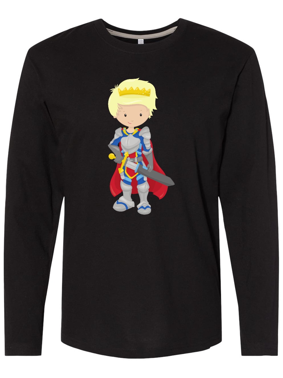 Inktastic Boy Prince, Knight In Shining Armor, Blond Hair Long Sleeve T ...