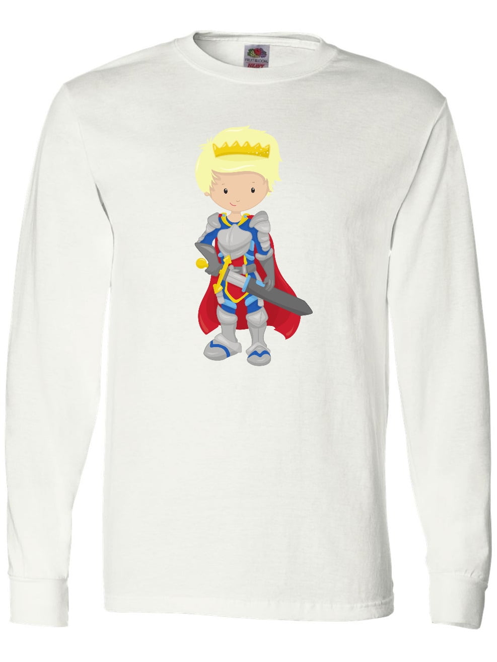Inktastic Boy Prince, Knight In Shining Armor, Blond Hair Long Sleeve T ...