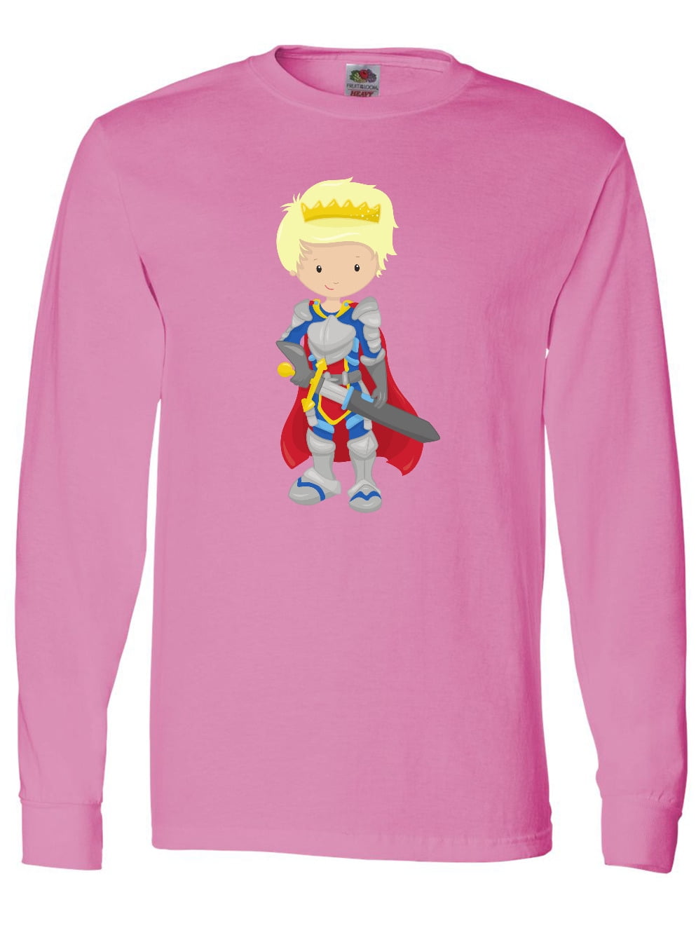 Inktastic Boy Prince, Knight In Shining Armor, Blond Hair Long Sleeve T ...