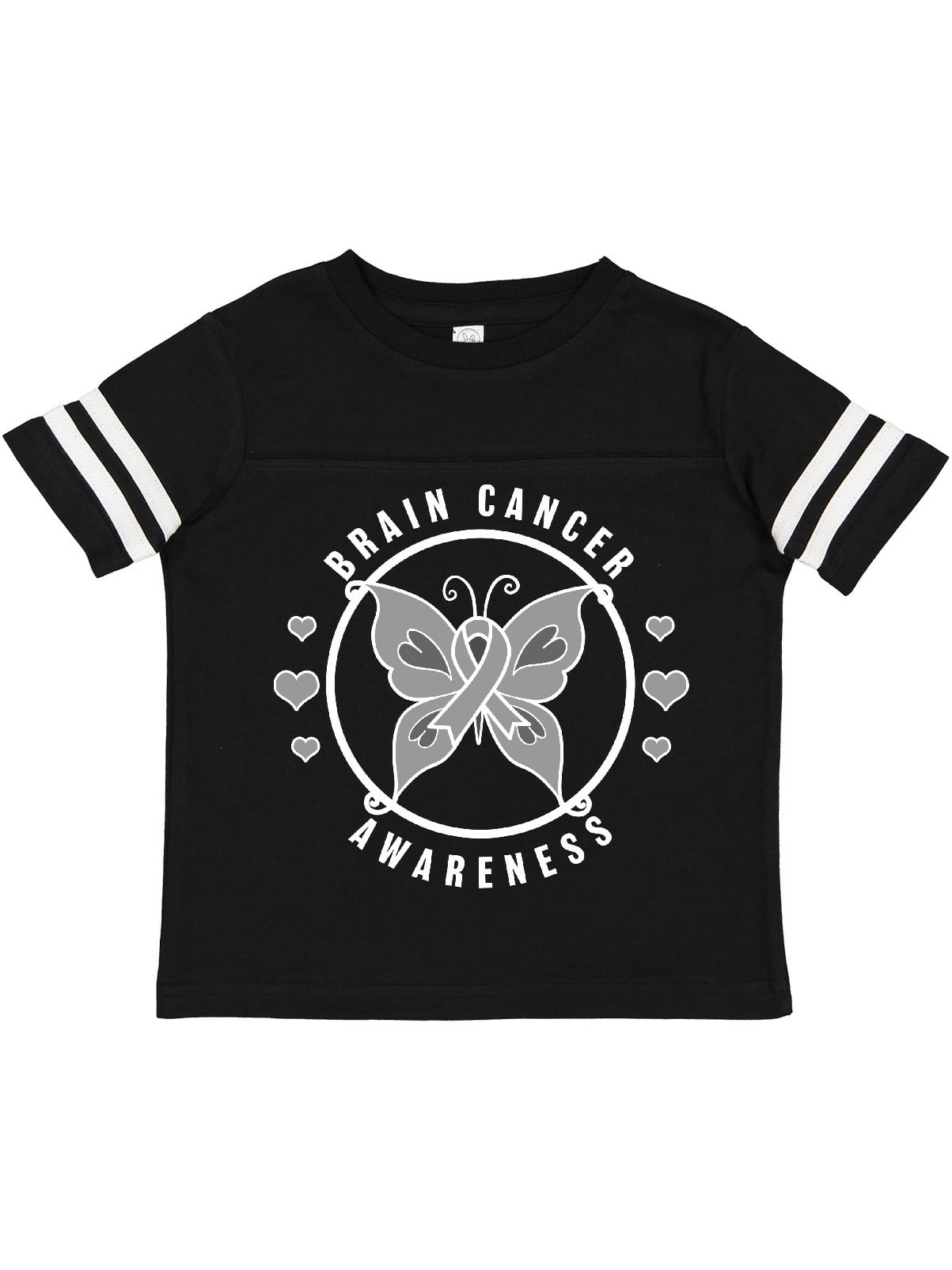Inktastic Brain Cancer Awareness with Grey Ribbon and Butterfly Boys or ...