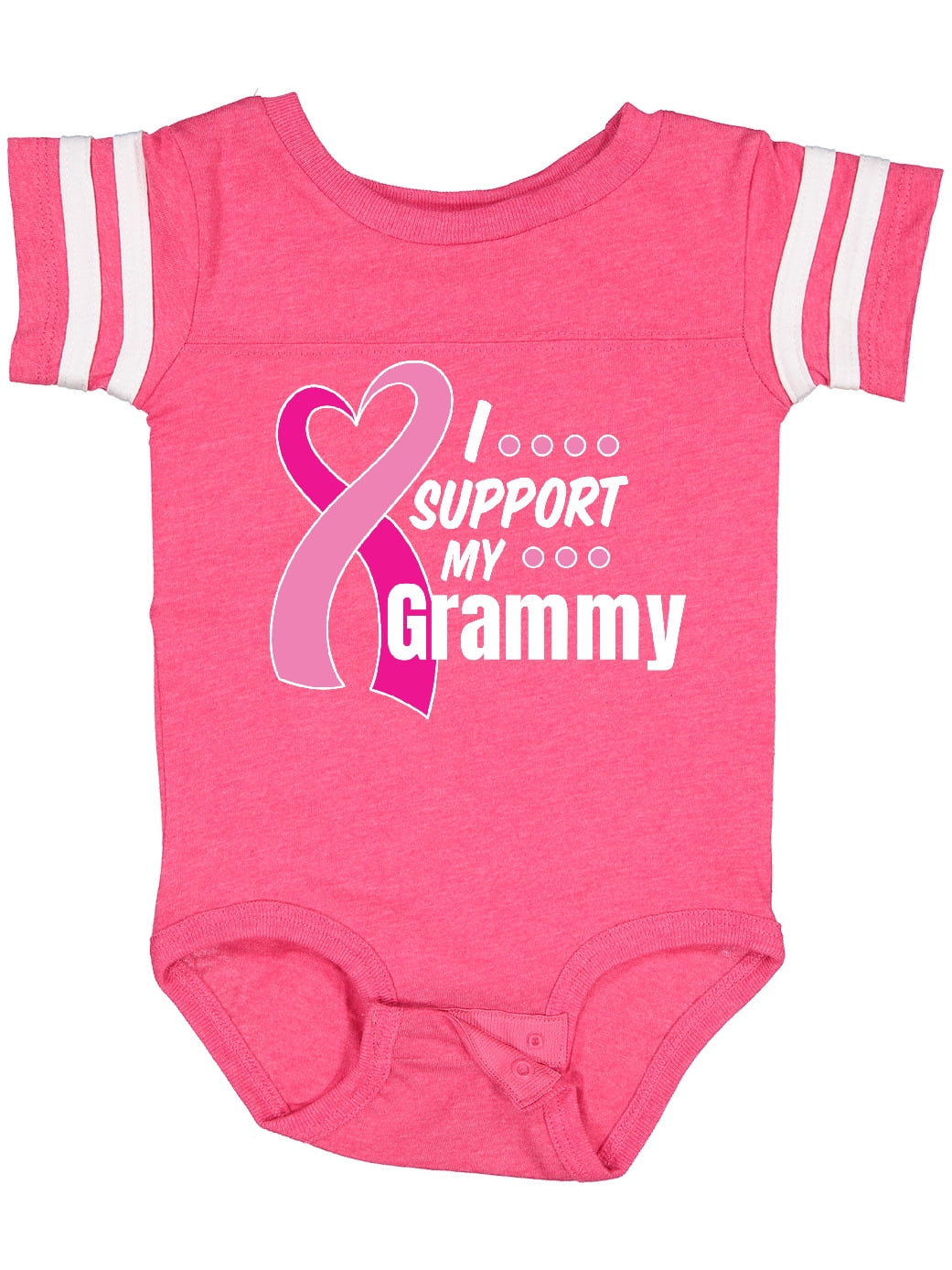 Inktastic Breast Cancer Awareness I Support My Grammy with Pink Ribbon Boys or Girls Baby ...