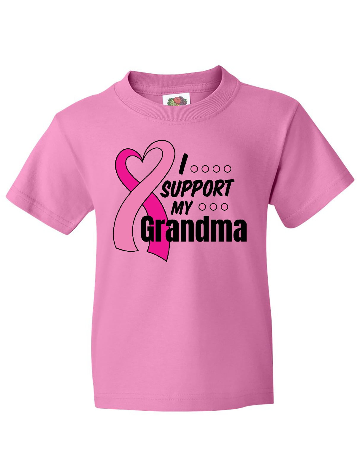 Inktastic Breast Cancer Awareness I Support My Grandma Pink Ribbon Youth T-Shirt - Walmart.com