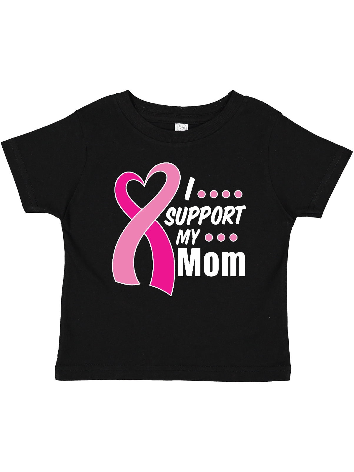 Inktastic Breast Cancer Awareness I Support My Mom with Pink Ribbon Boys or Girls Baby T-Shirt ...