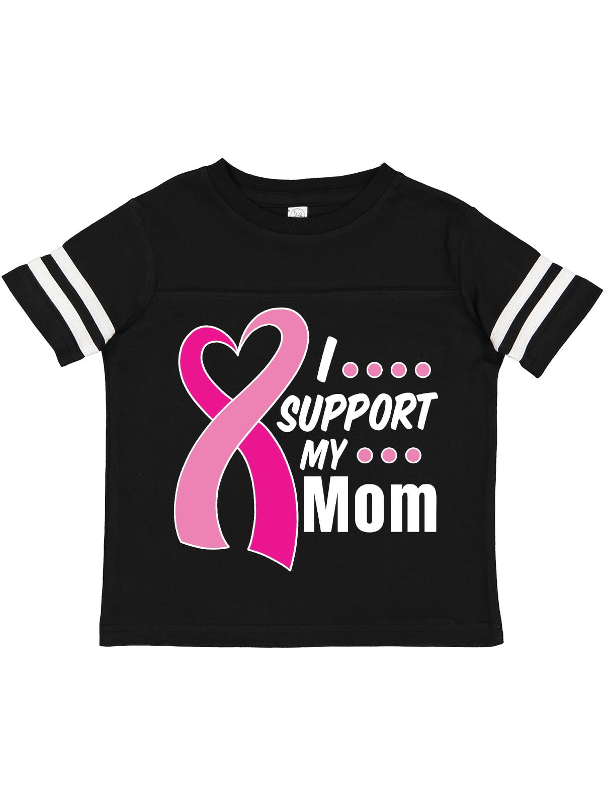 Inktastic Breast Cancer Awareness I Support My Mom with Pink Ribbon Boys or Girls Toddler T ...