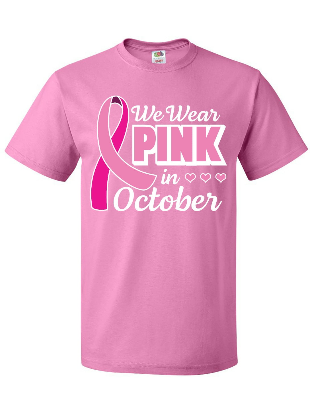 Inktastic Breast Cancer Awareness We Wear Pink in October T-Shirt ...