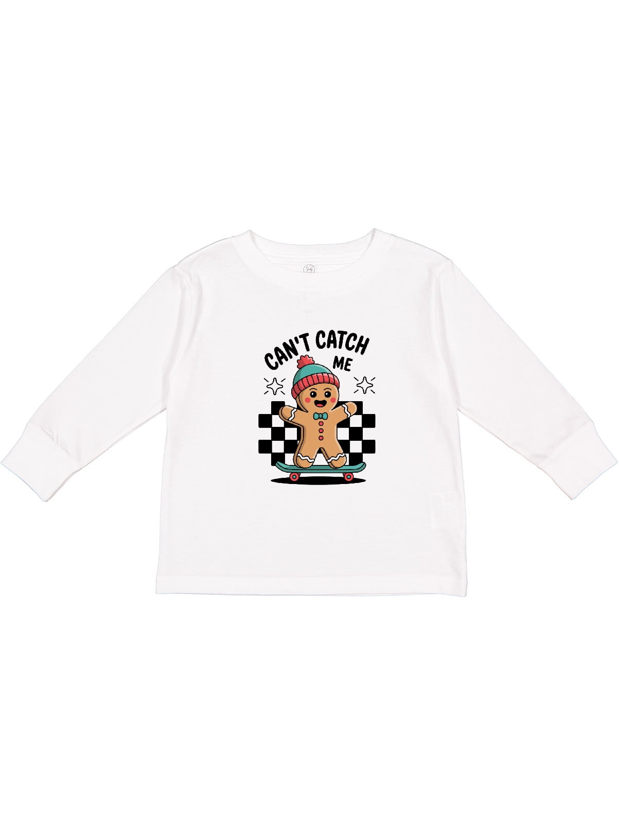 Inktastic Can't Catch Me Gingerbread Man Boys or Girls Long Sleeve ...
