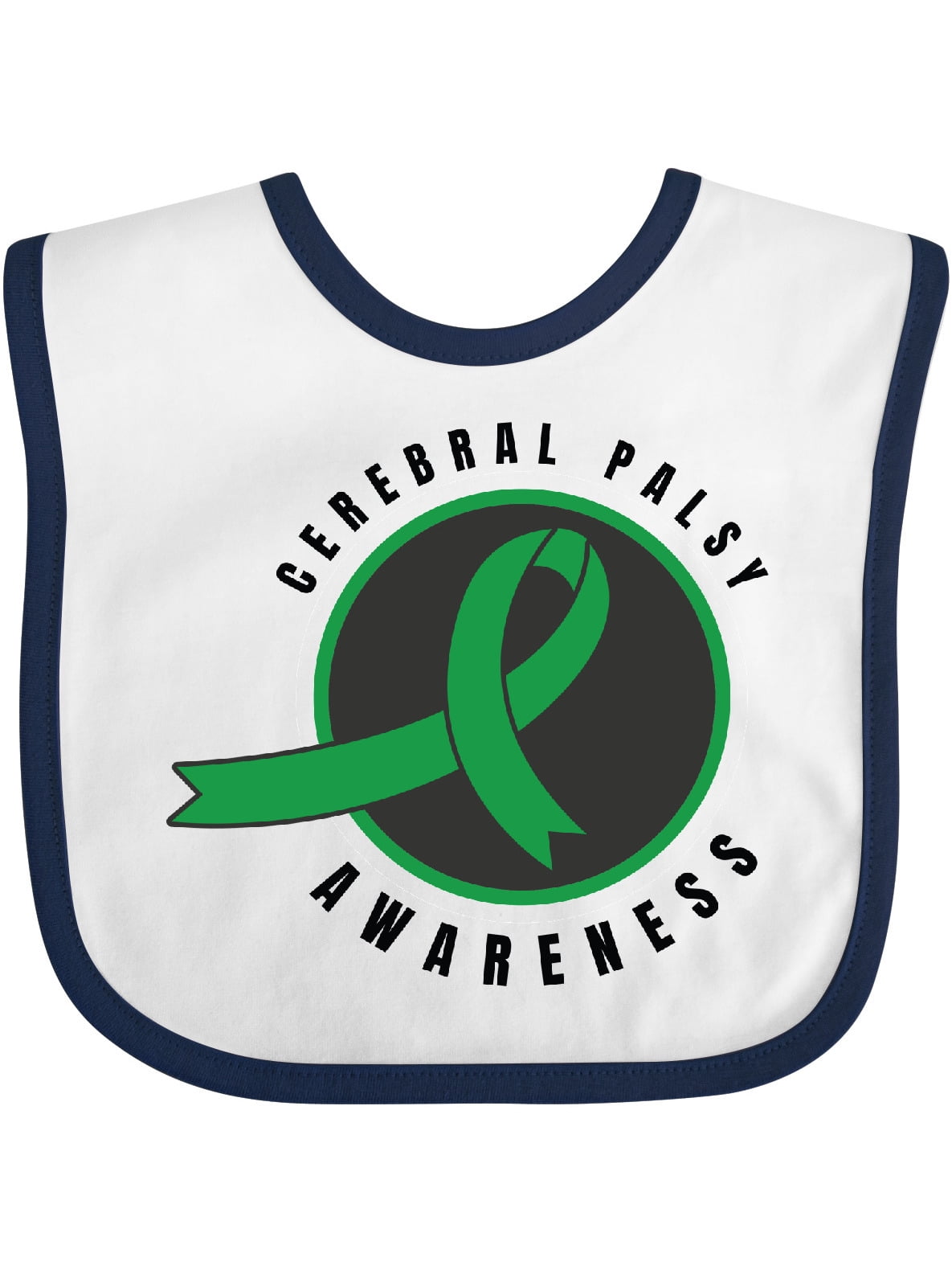 Inktastic Cerebral Palsy Awareness Green Ribbon Badge Boys or Girls Baby Bib - Walmart.com