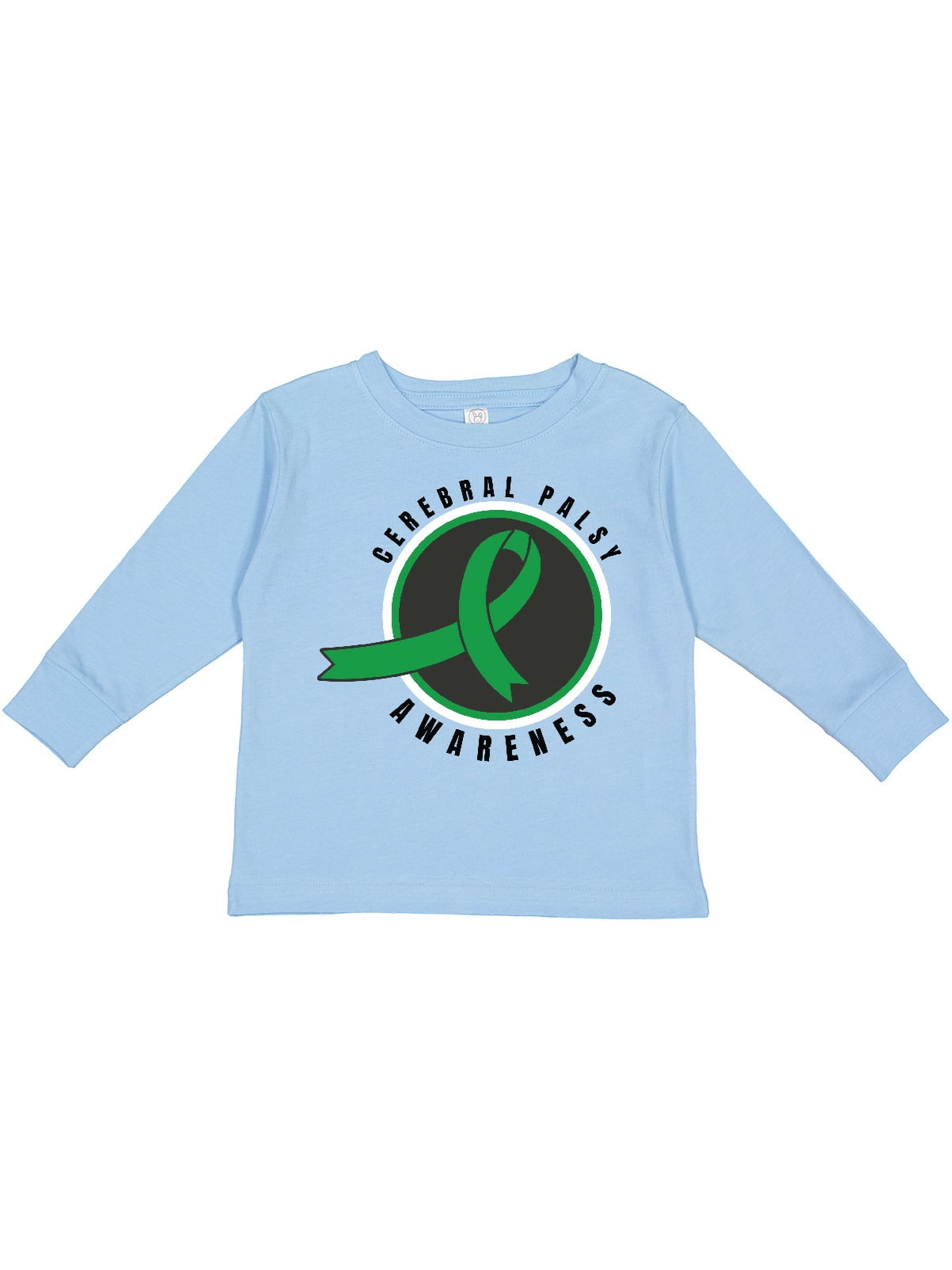 Inktastic Cerebral Palsy Awareness Green Ribbon Badge Gift Toddler Boy or Toddler Girl Long ...