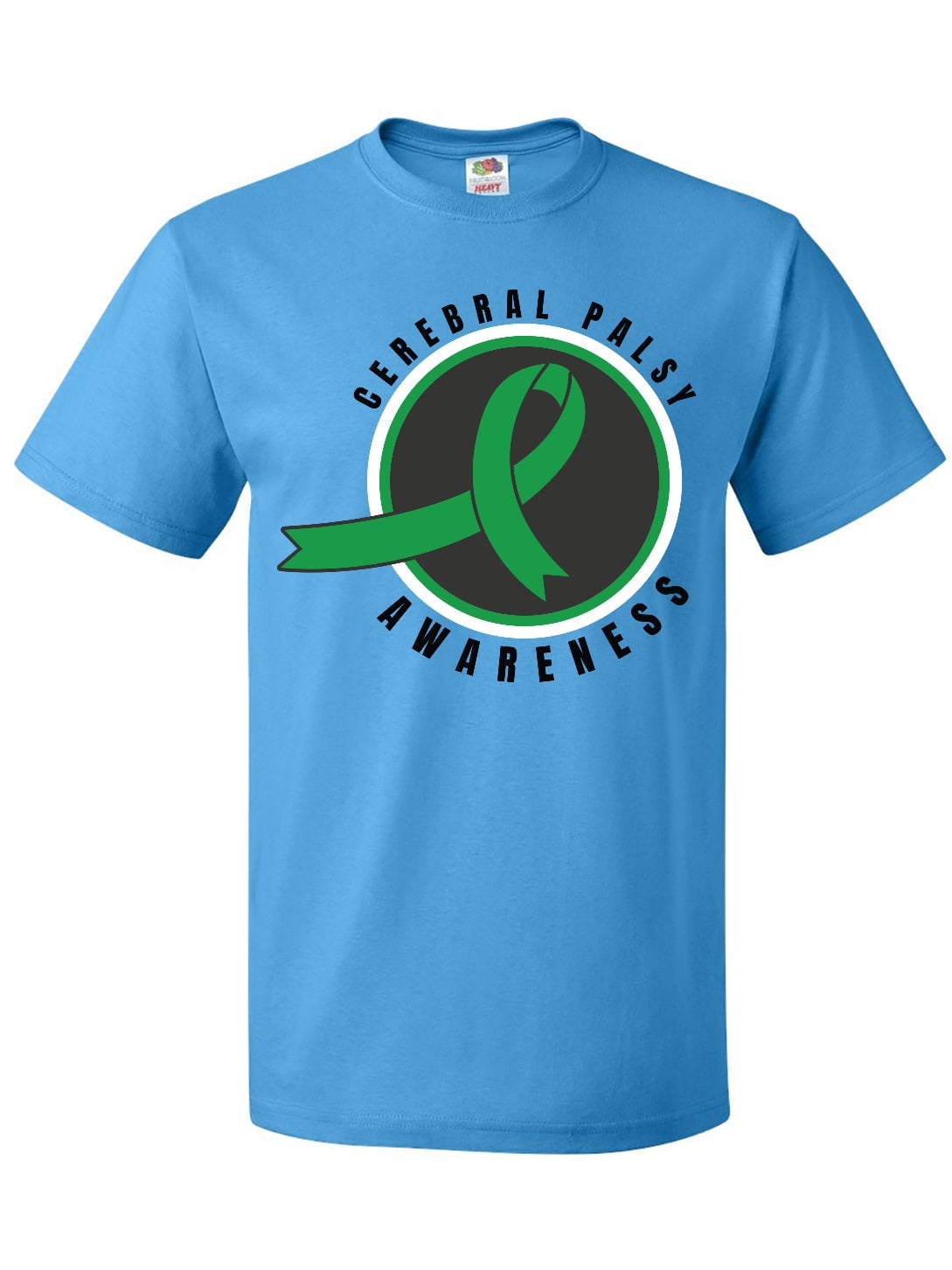 Inktastic Cerebral Palsy Awareness Green Ribbon Badge T-Shirt - Walmart.com