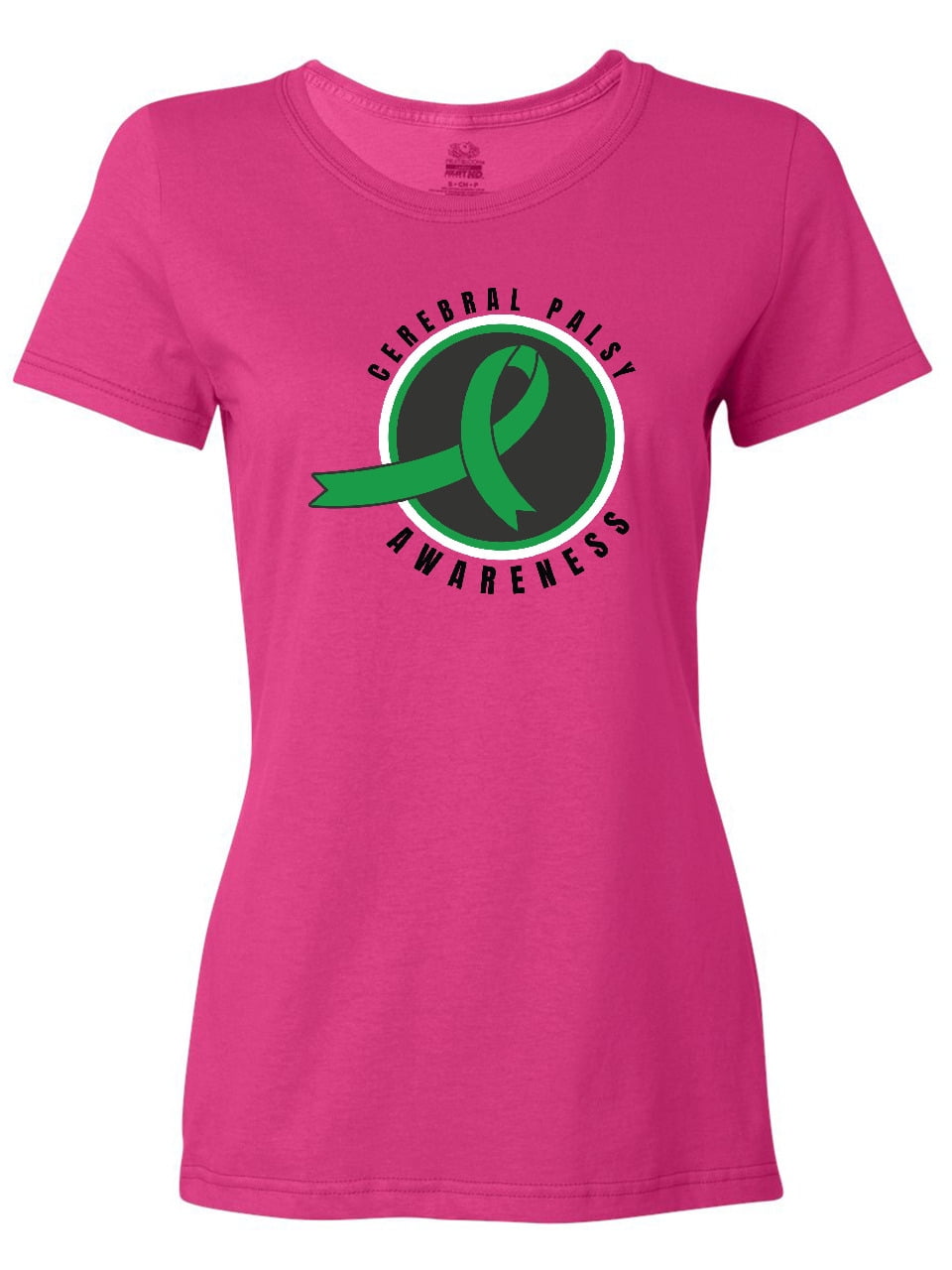 Inktastic Cerebral Palsy Awareness Green Ribbon Badge Women's T-Shirt - Walmart.com
