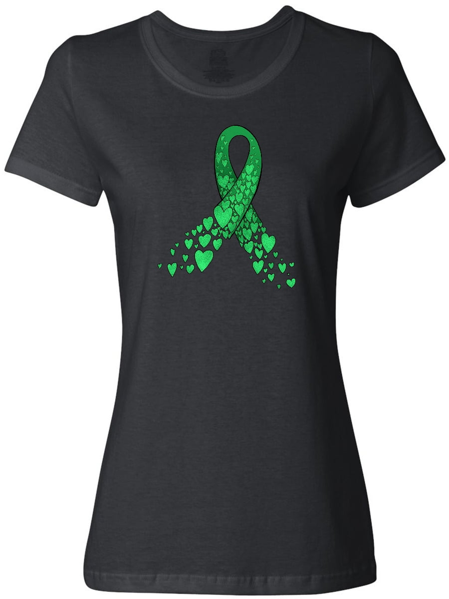 Inktastic Cerebral Palsy Awareness- Green Ribbon Made of Hearts Women's T-Shirt - Walmart.com