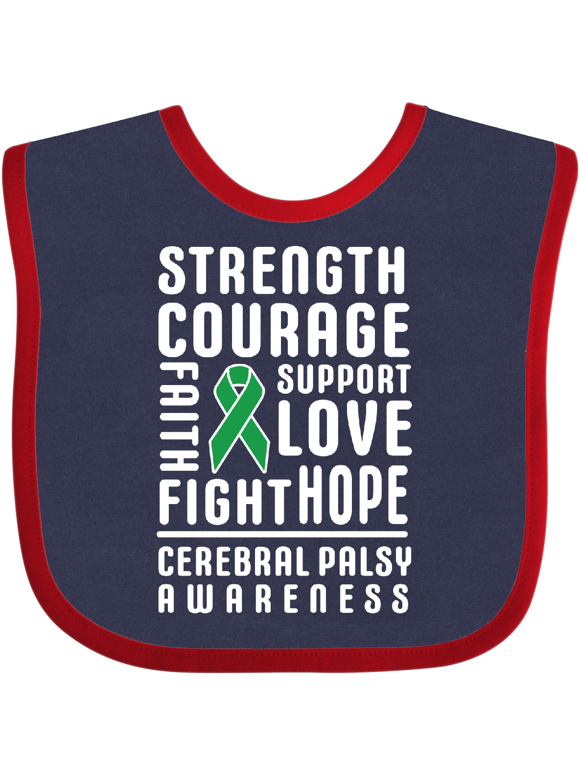 Inktastic Cerebral Palsy Awareness Strength Support and Courage Boys or Girls Baby Bib - Walmart.com