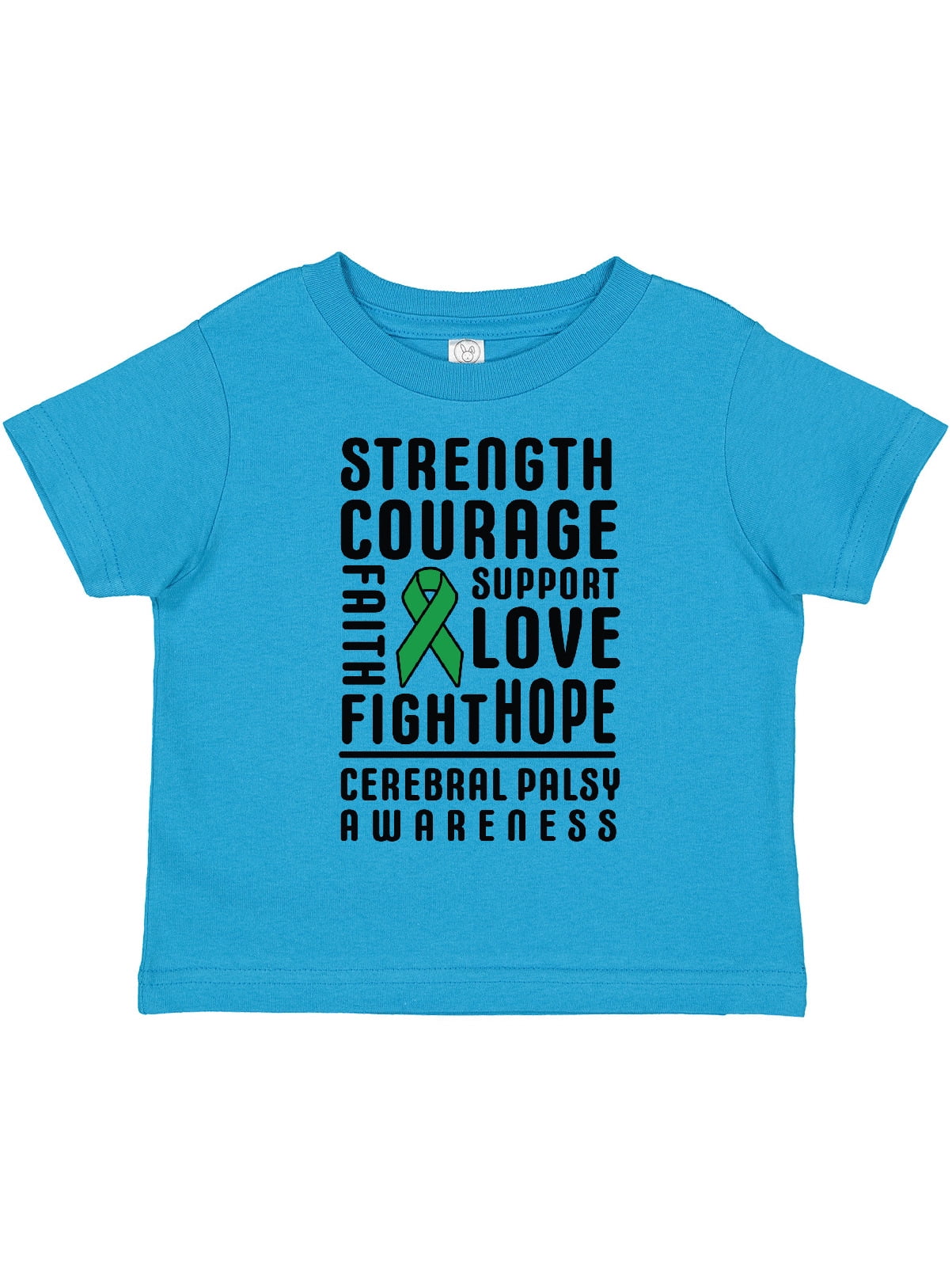 Inktastic Cerebral Palsy Awareness Strength Support and Courage Boys or Girls Toddler T-Shirt ...
