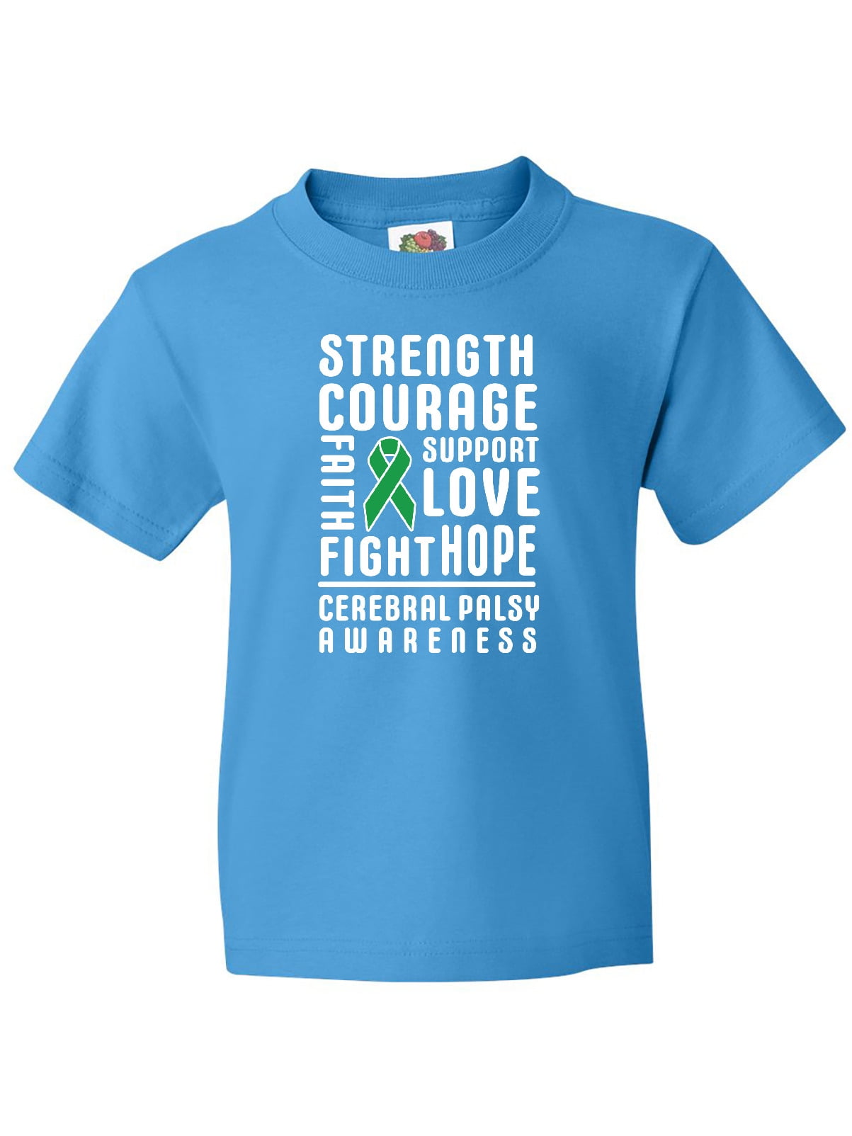 Inktastic Cerebral Palsy Awareness Strength Support and Courage Youth T-Shirt - Walmart.com
