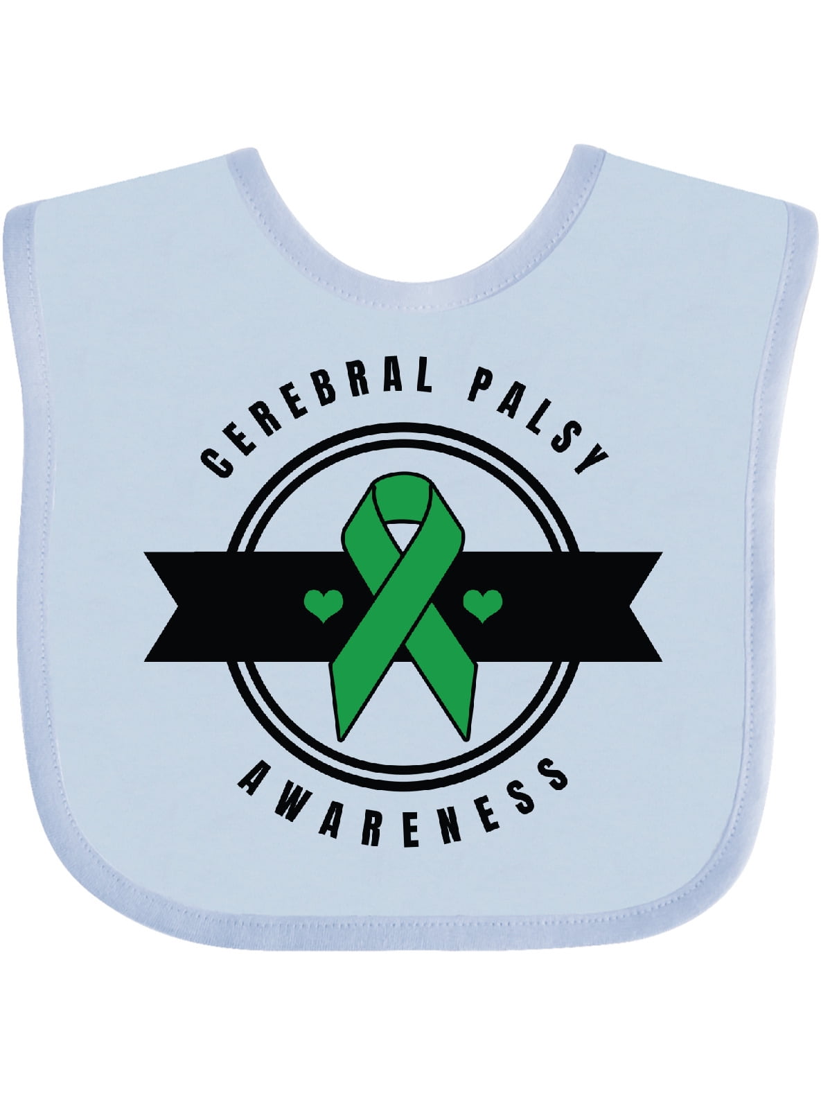 Inktastic Cerebral Palsy Awareness with Green Ribbon and Banner Boys or Girls Baby Bib - Walmart.com