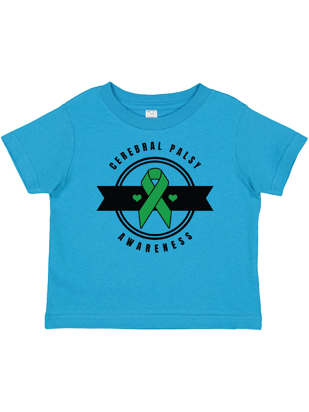 Inktastic Cerebral Palsy Awareness with Green Ribbon and Banner Boys or Girls Baby T-Shirt ...