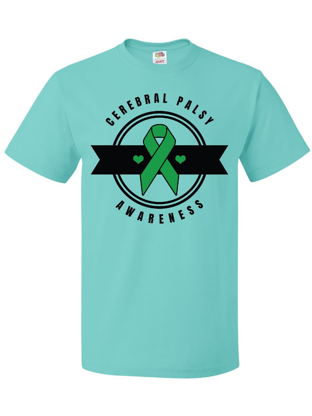 Inktastic Cerebral Palsy Awareness with Green Ribbon and Banner T-Shirt - Walmart.com