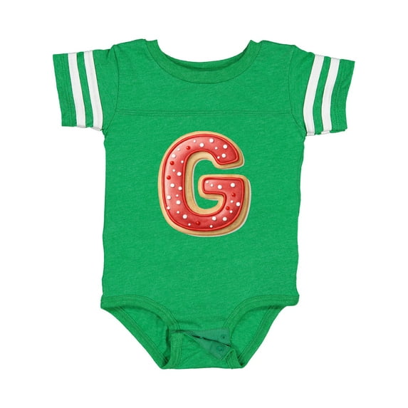 Inktastic Christmas Cookie Letter G Boys or Girls Baby Bodysuit ...
