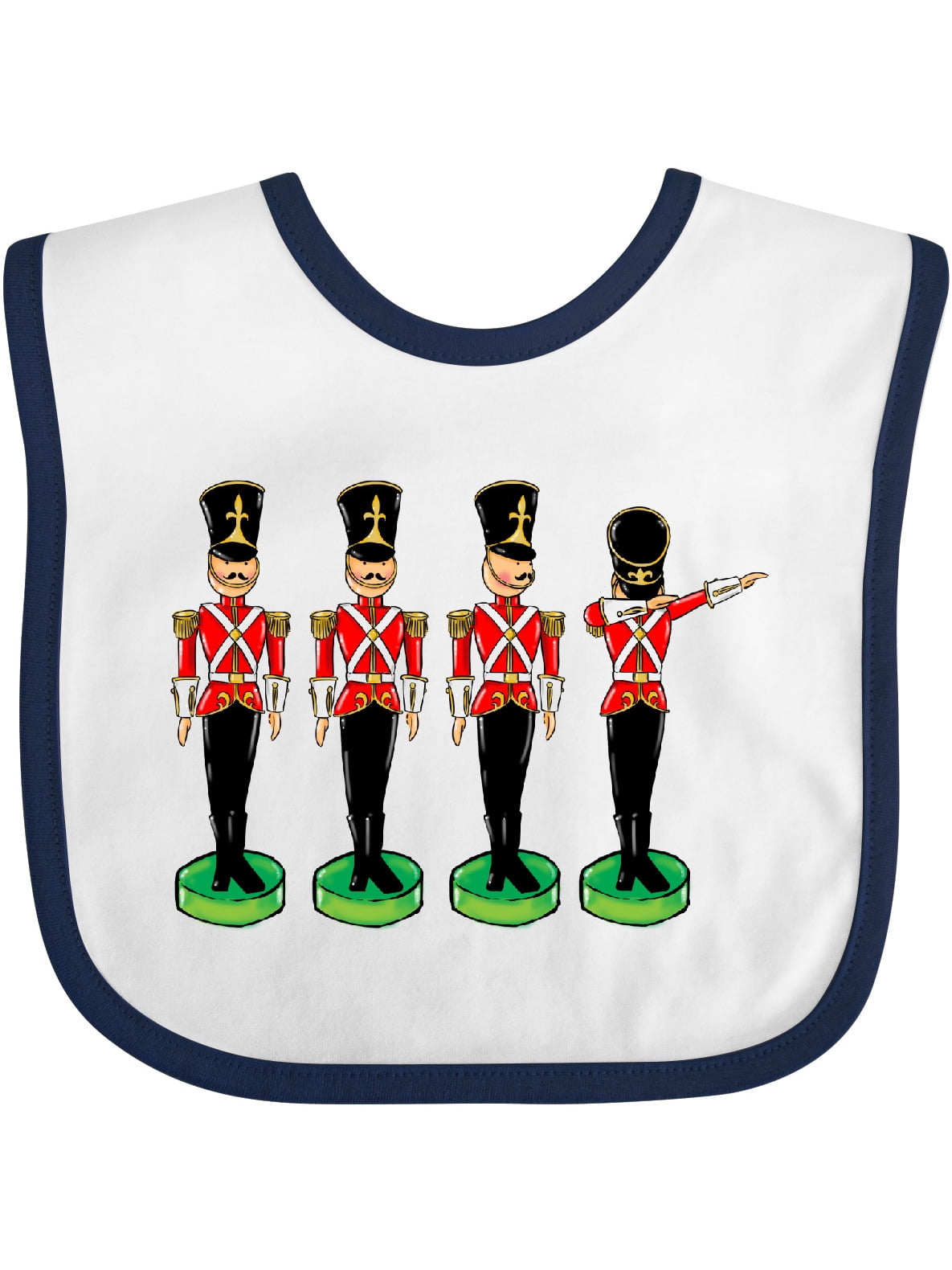 Inktastic Christmas Dabbing Tin Soldier Boys or Girls Baby Bib ...