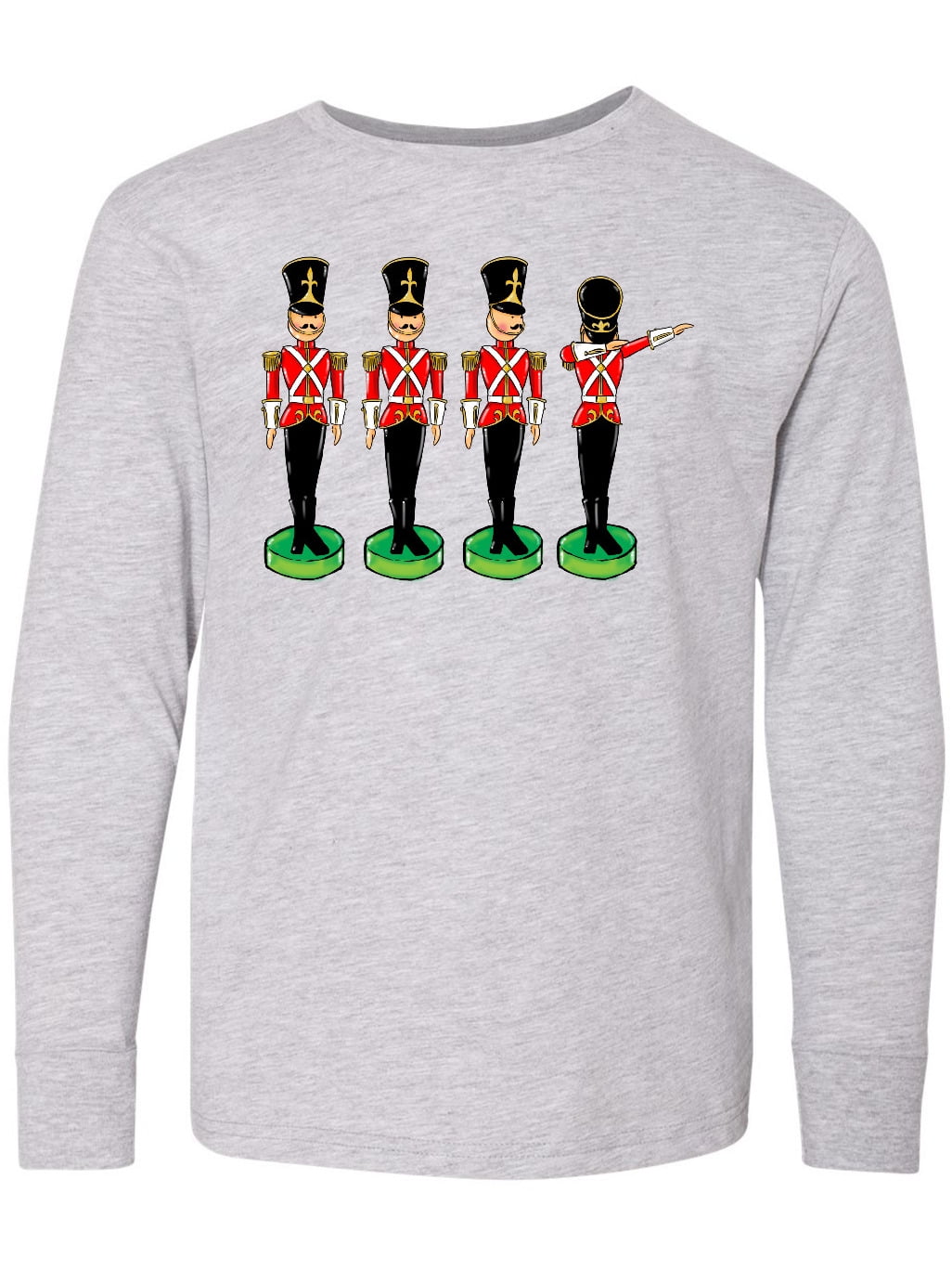 Inktastic Christmas Dabbing Tin Soldier Long Sleeve Youth T-Shirt ...