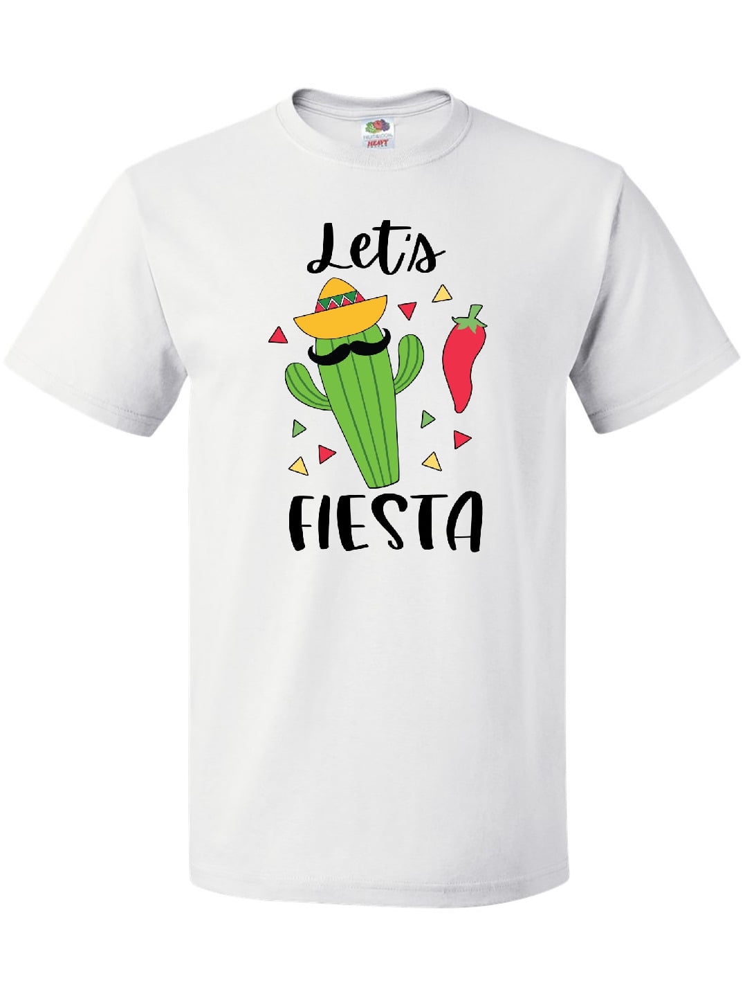 Inktastic Cinco De Mayo Let's Fiesta Cute Cactus with Sombrero T-Shirt ...