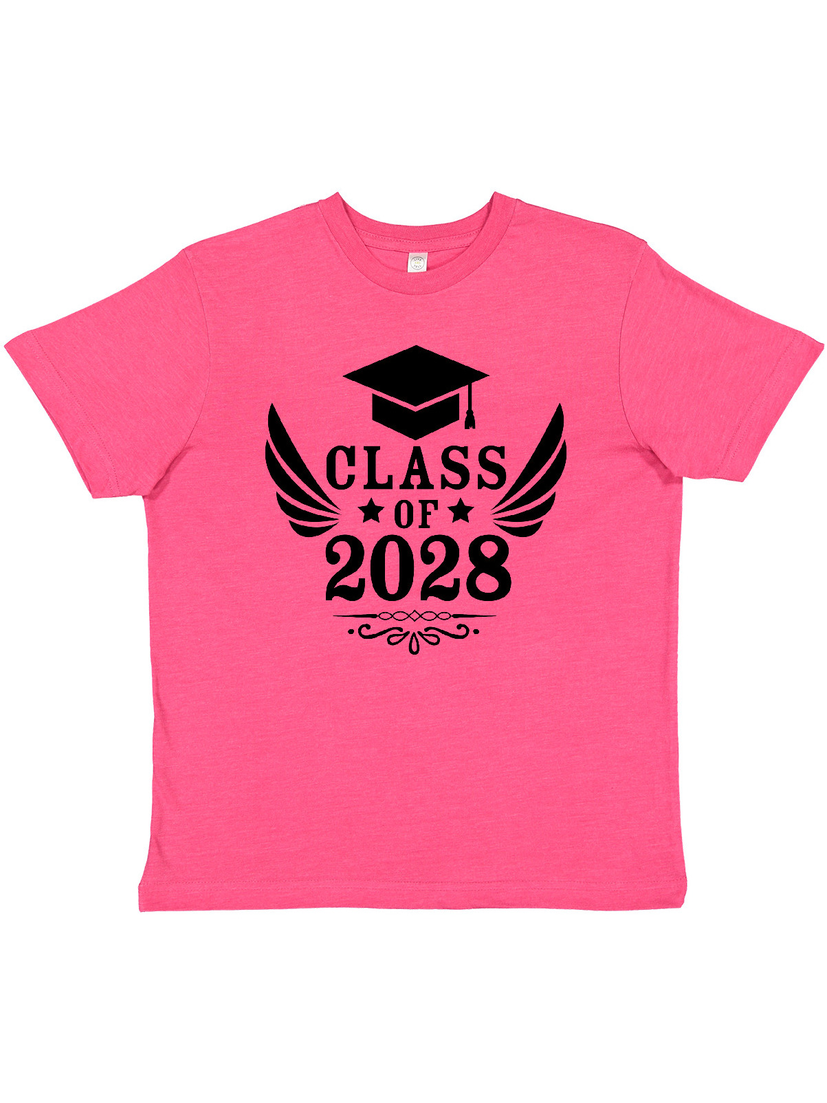 Inktastic Class of 2028 with Graduation Cap and Wings Youth T-Shirt ...