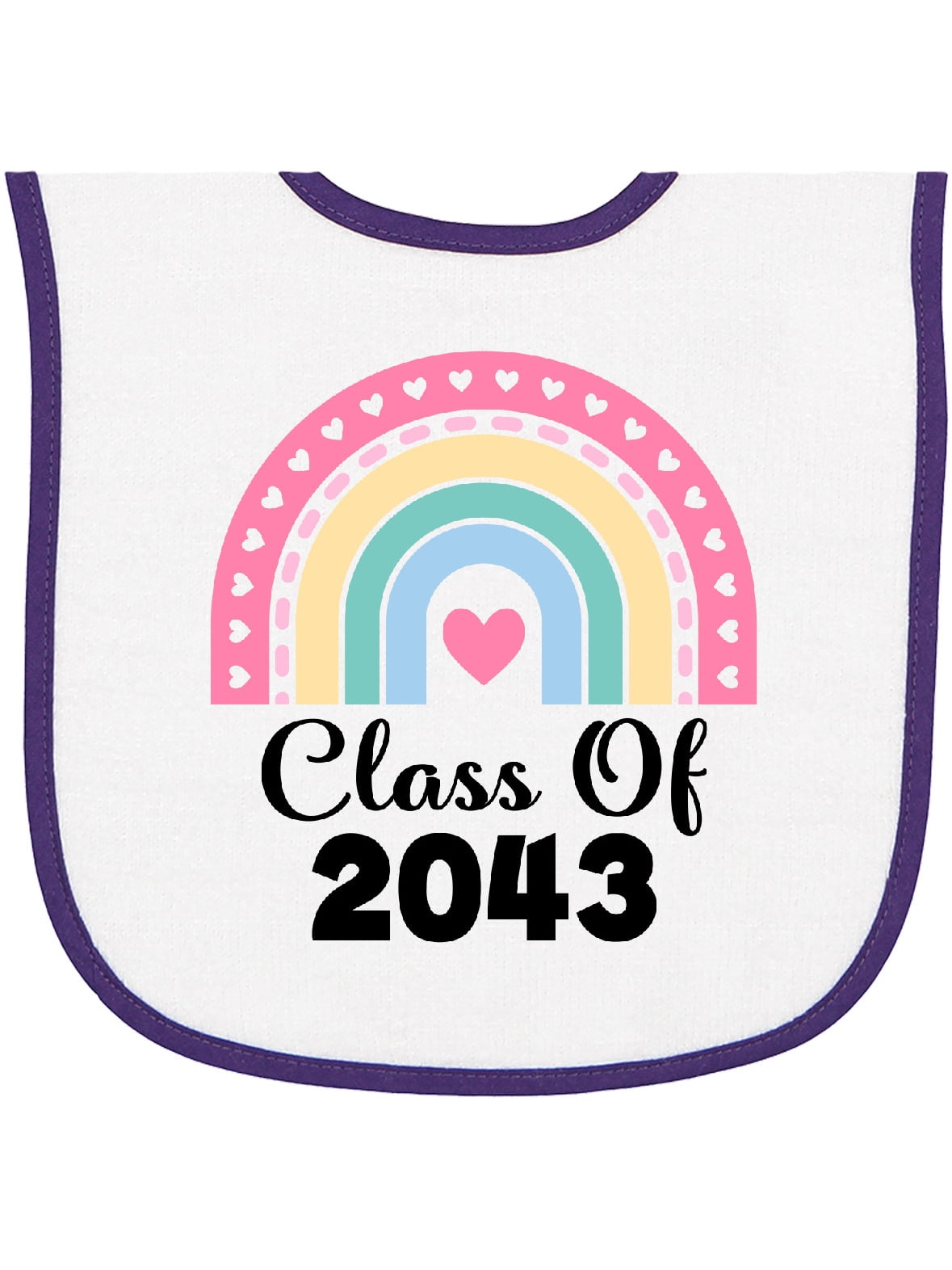 Inktastic Class of 2043 Girls Rainbow Baby Terry Cloth Bib - Walmart.com