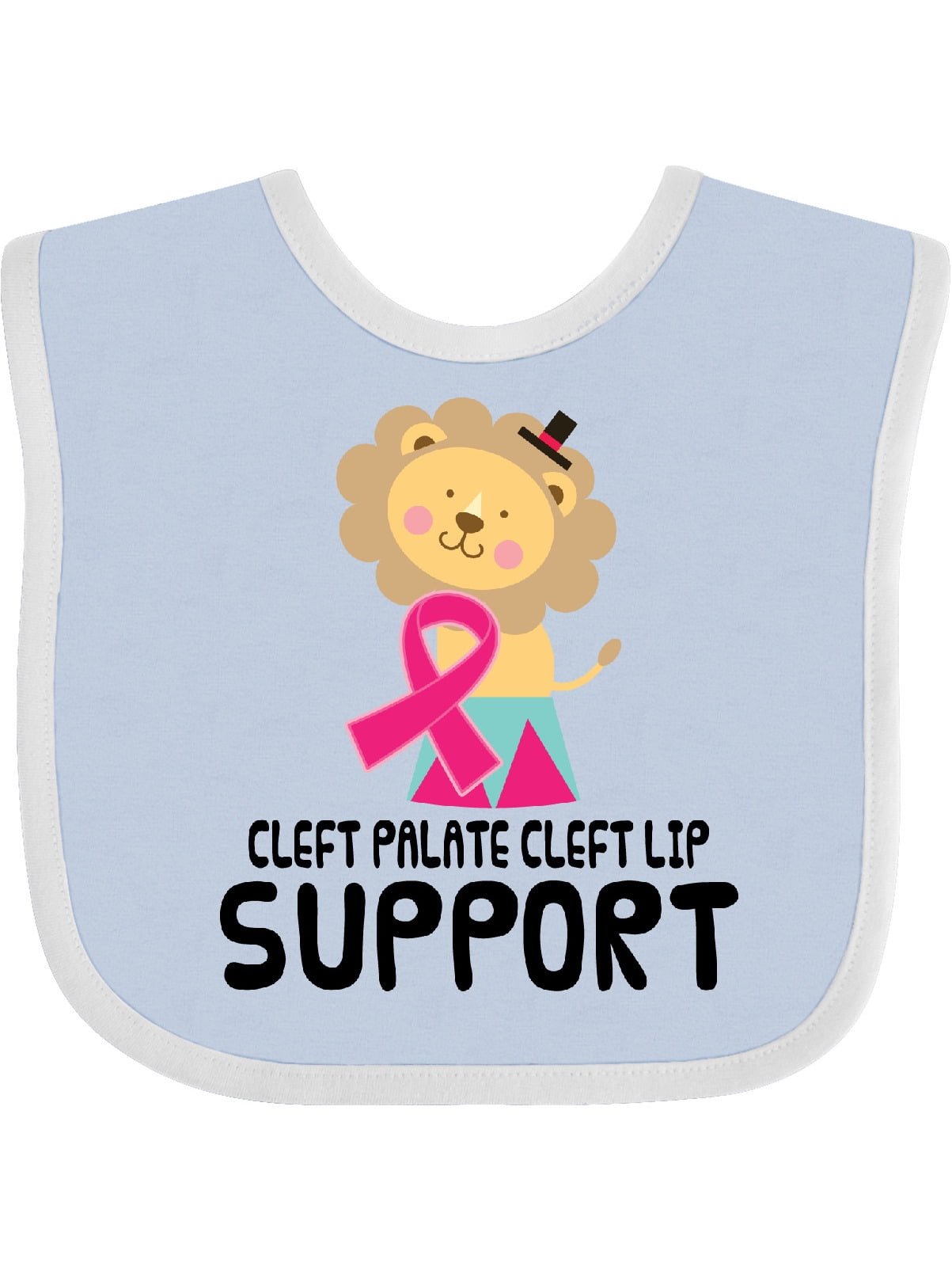 Inktastic Cleft Palate Cleft Lip Support Lion Boys or Girls Baby Bib ...