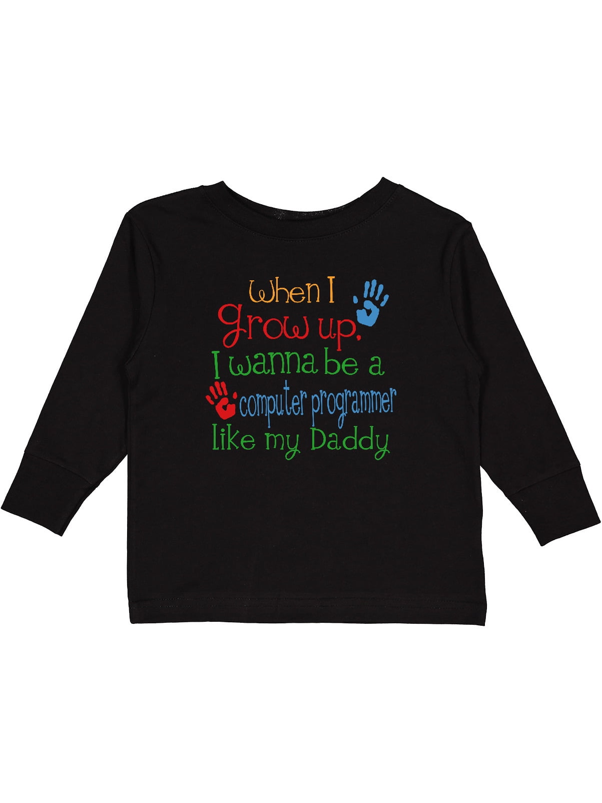 Inktastic Computer Programmer Like Daddy Boys or Girls Long Sleeve ...