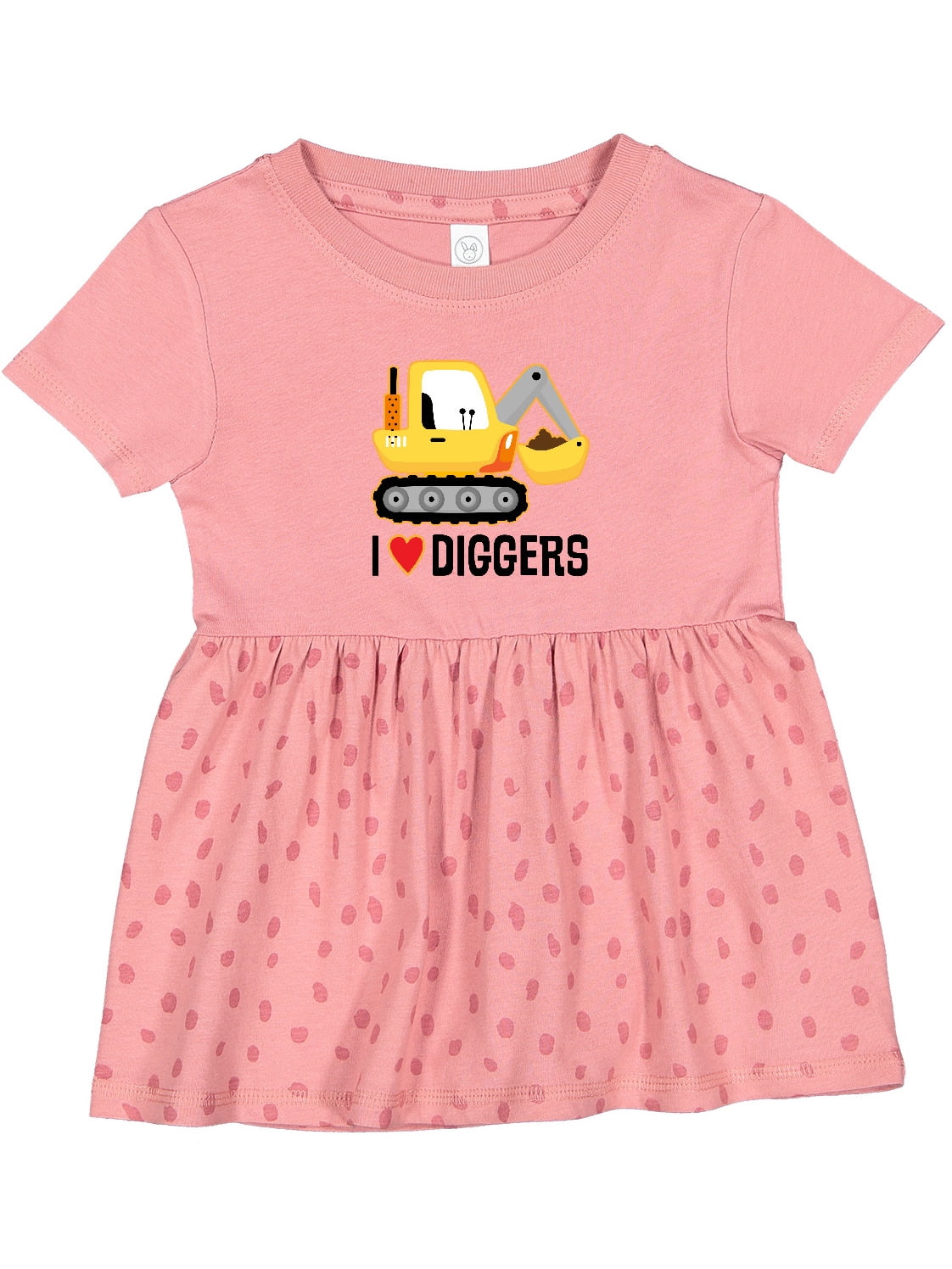 Inktastic Construction Truck I Love Diggers Girls Baby Dress - Walmart.com