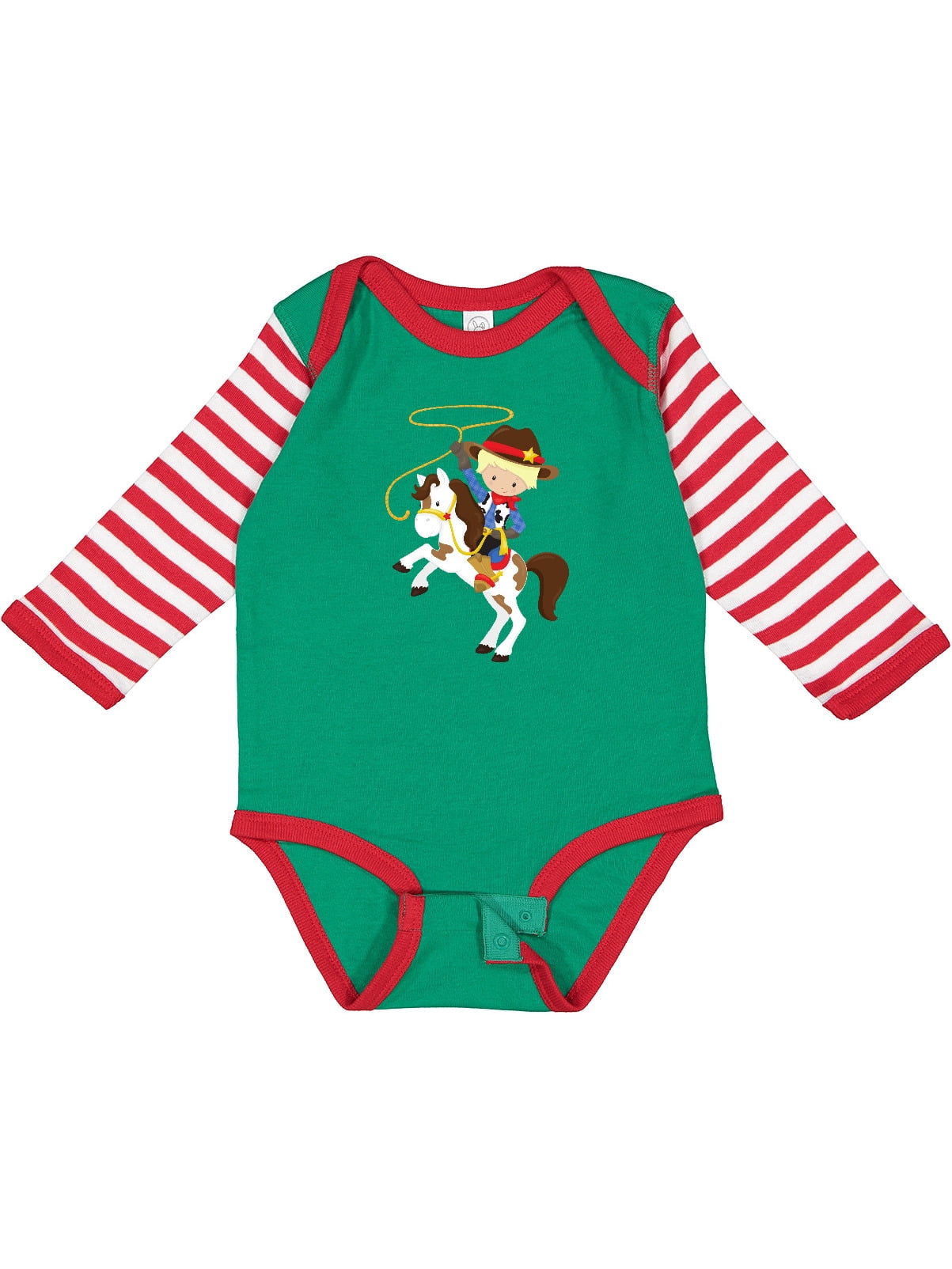 Inktastic Cowboy, Sheriff, Horse, Lasso, Western, Blond Hair Boys Long ...