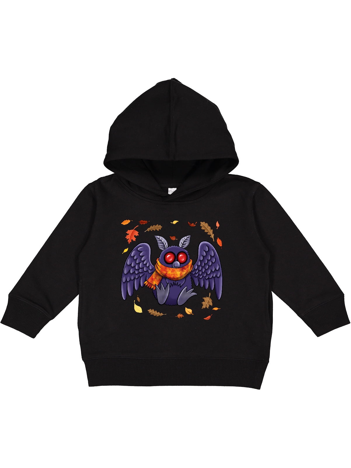 Inktastic Cozy Cryptid Autumn Mothman with Scarf Toddler Hoodie ...
