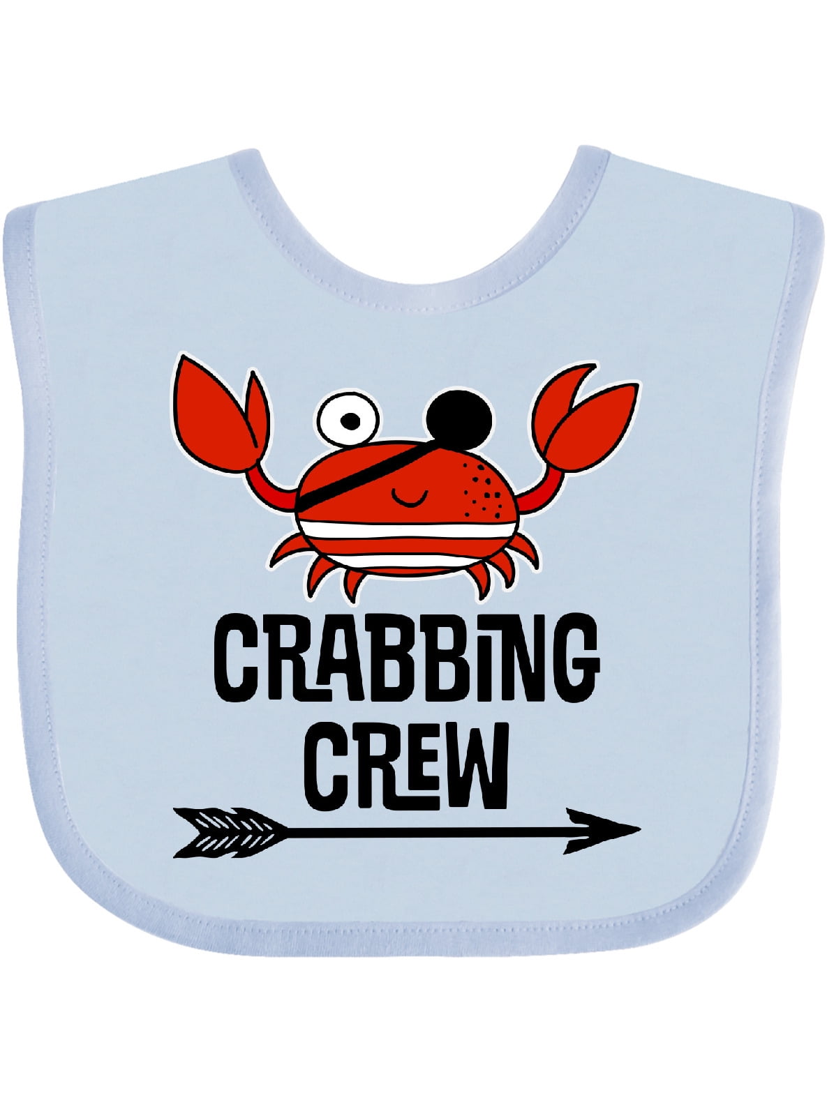 Inktastic Crabbing Crew Crab Lover Boys or Girls Baby Bib - Walmart.com