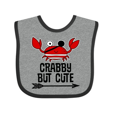 Inktastic Too Cute Crab Boys or Girls Baby Bib - Walmart.com