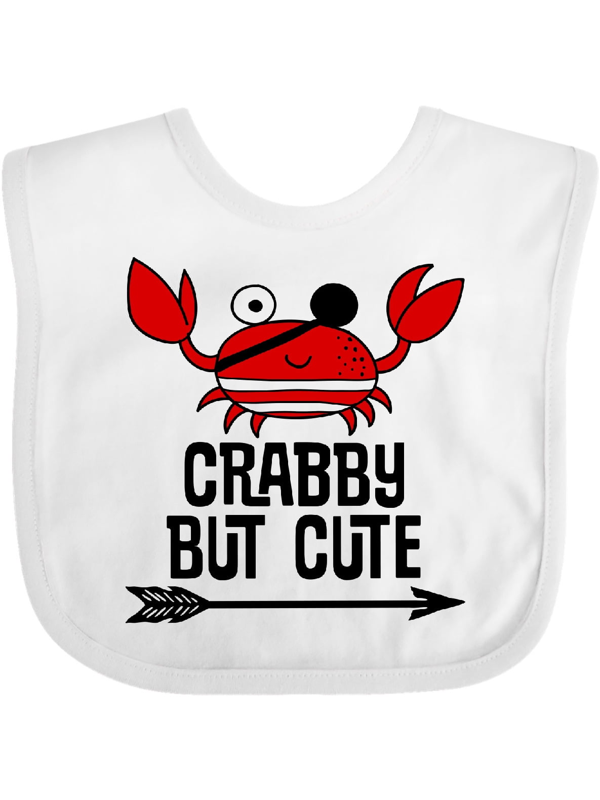 Inktastic Crabby but Cute Beach Crab Boys or Girls Baby Bib - Walmart.com