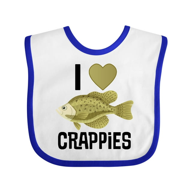 Inktastic Crappie Fishing I Love Crappies Boys or Girls Baby Bib ...