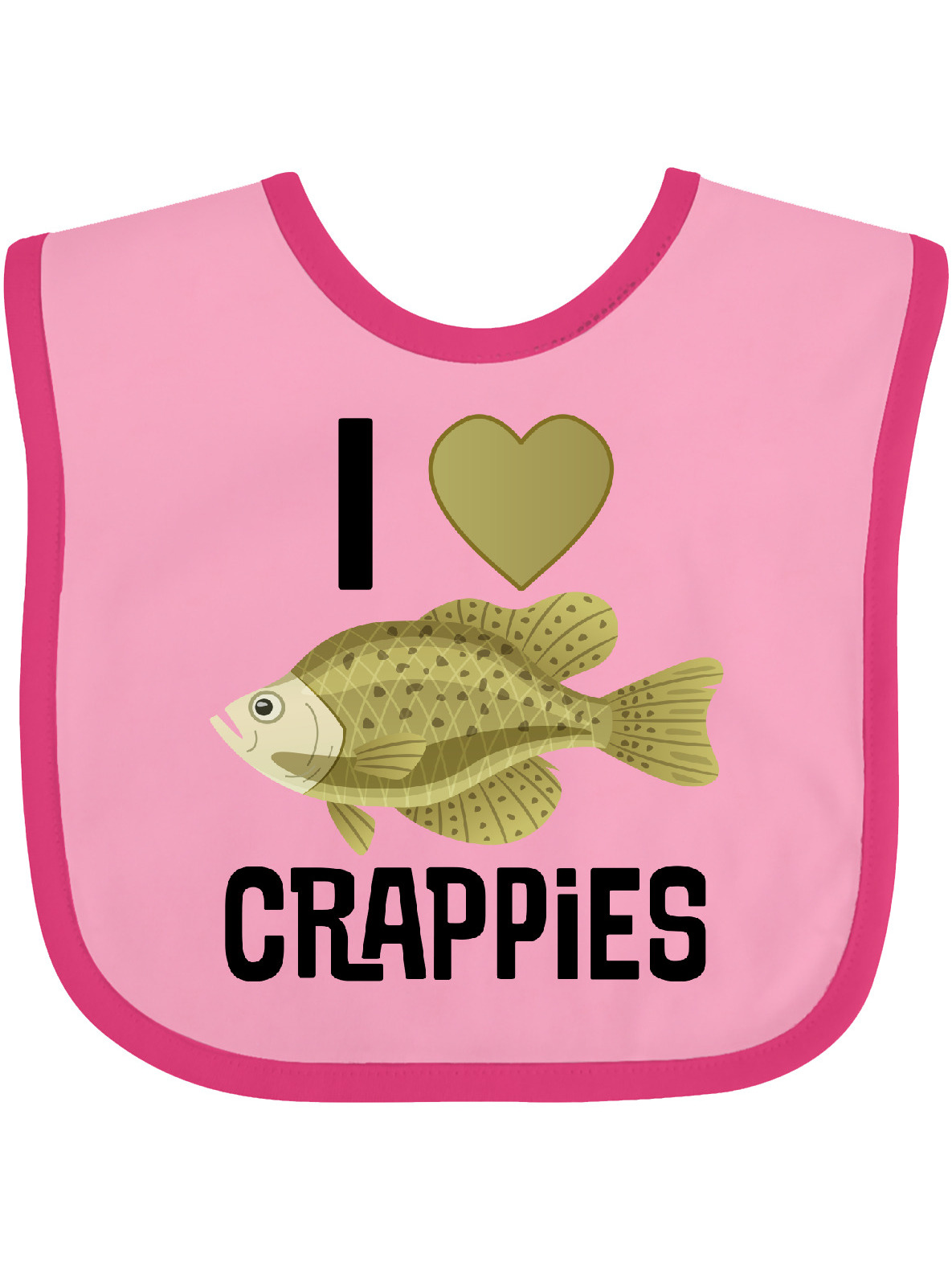 Inktastic Crappie Fishing I Love Crappies Boys or Girls Baby Bib ...