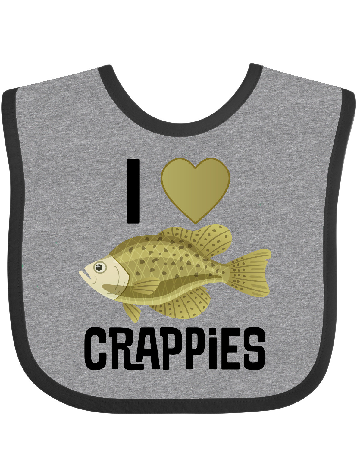 Inktastic Crappie Fishing I Love Crappies Boys or Girls Baby Bib ...