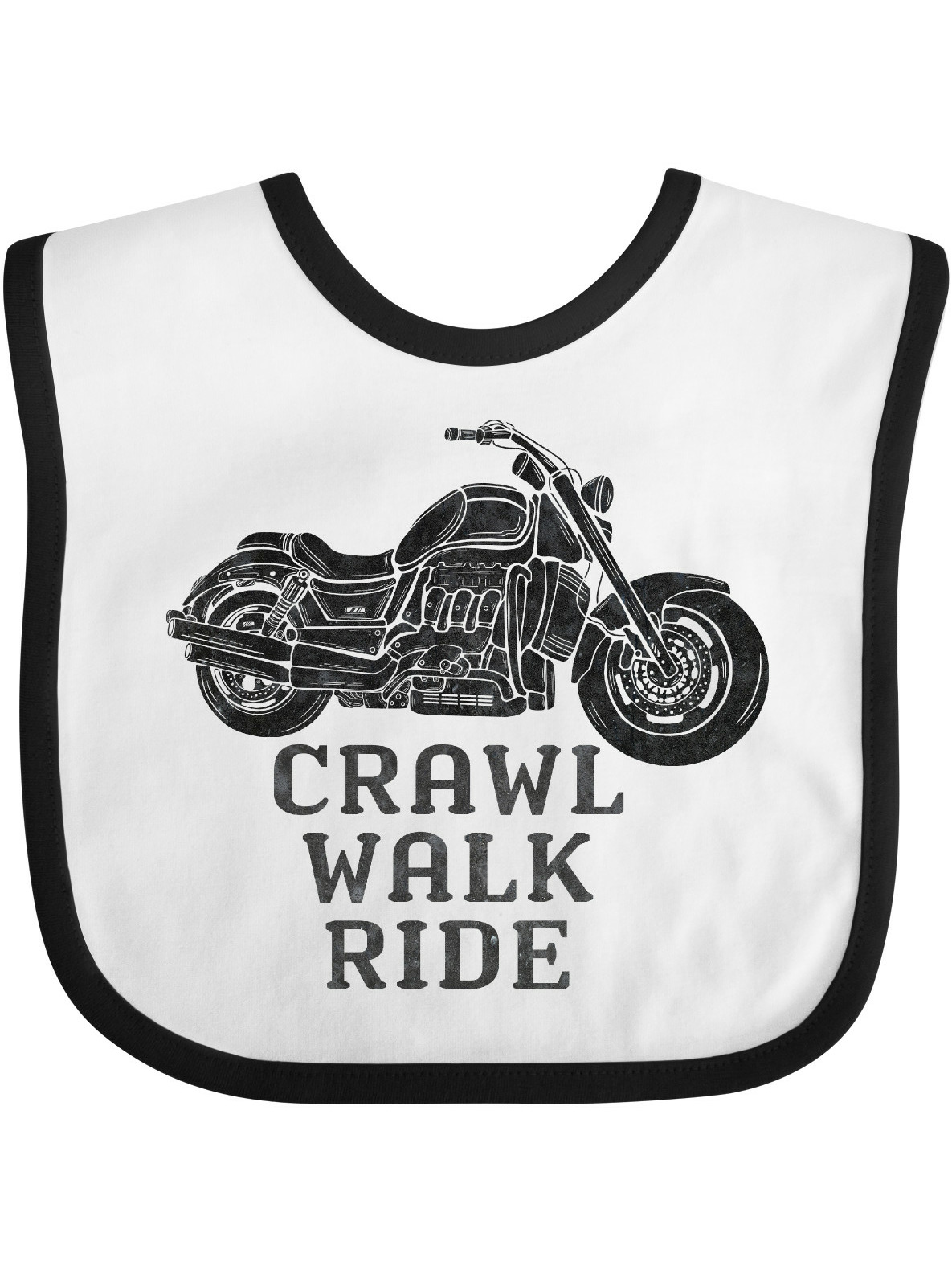 Inktastic Crawl Walk Ride Motorcycle Boys or Girls Baby Bib - Walmart.com