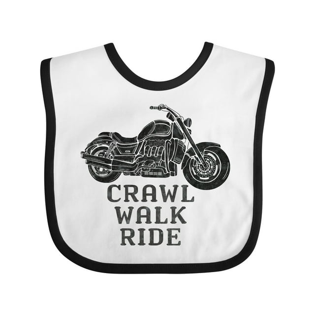 Inktastic Crawl Walk Ride Motorcycle Boys or Girls Baby Bib - Walmart.com