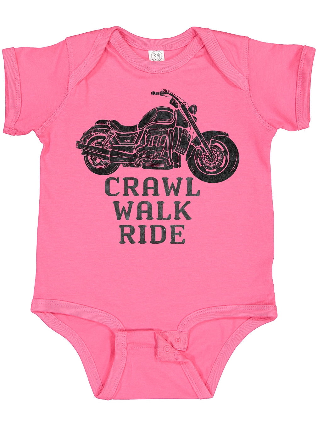 Inktastic Crawl Walk Ride Motorcycle Boys or Girls Baby Bodysuit ...