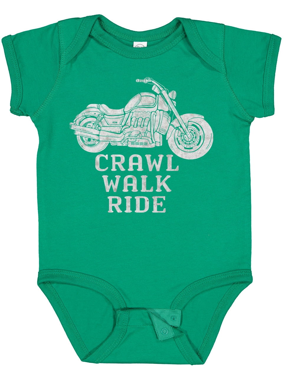 Inktastic Crawl Walk Ride Motorcycle Boys or Girls Baby Bodysuit ...