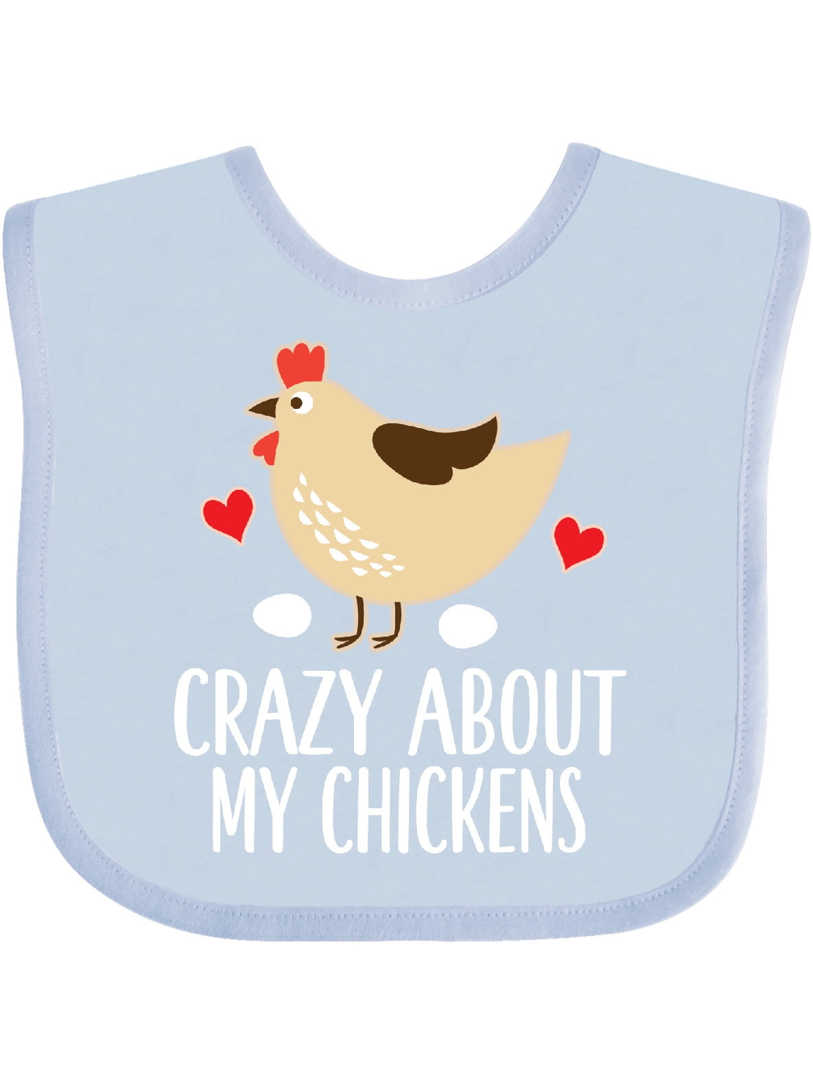 Inktastic Crazy About My Chickens Boys or Girls Baby Bib - Walmart.com